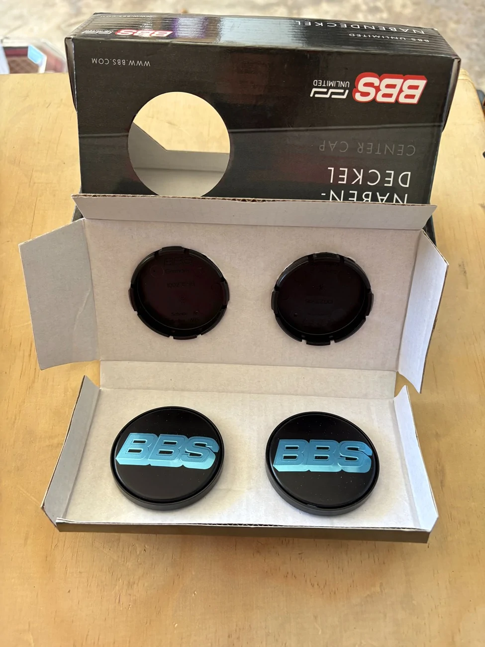 Brand New - BBS Replacement Center Caps (set of 4) and BBS-McGard Black ...